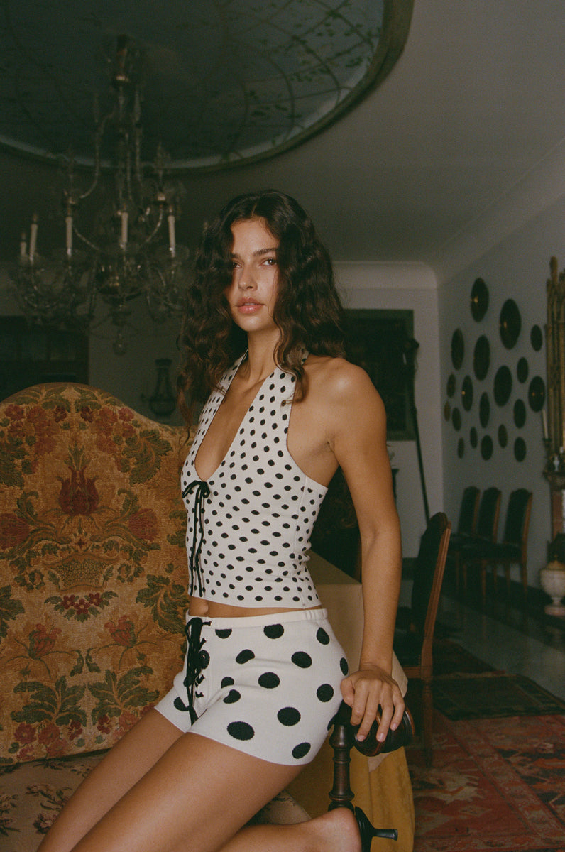 Dottie Top | Black / White Dot – With Jéan