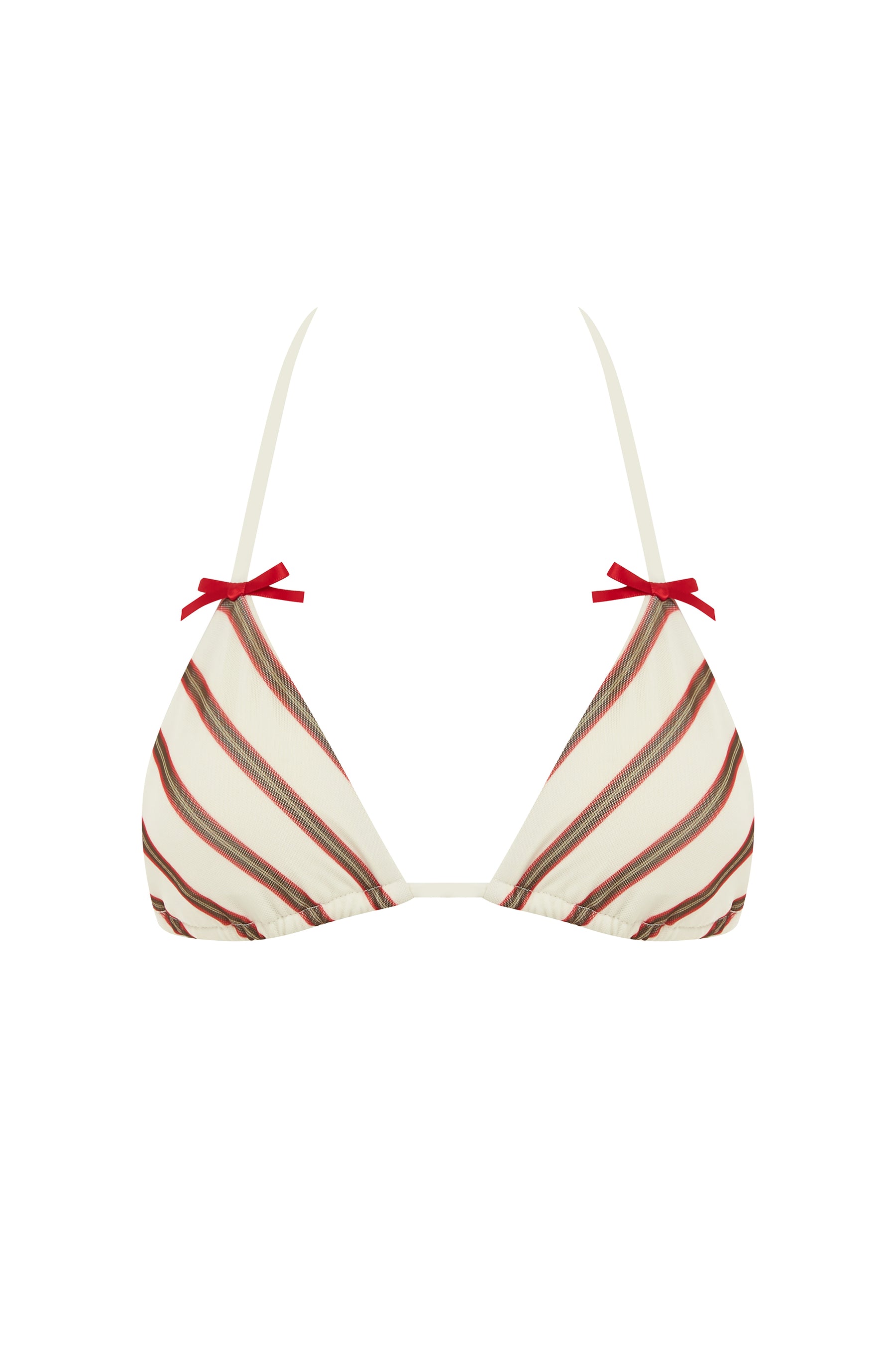 Juni Bikini Top | Cream Stripe – With Jéan