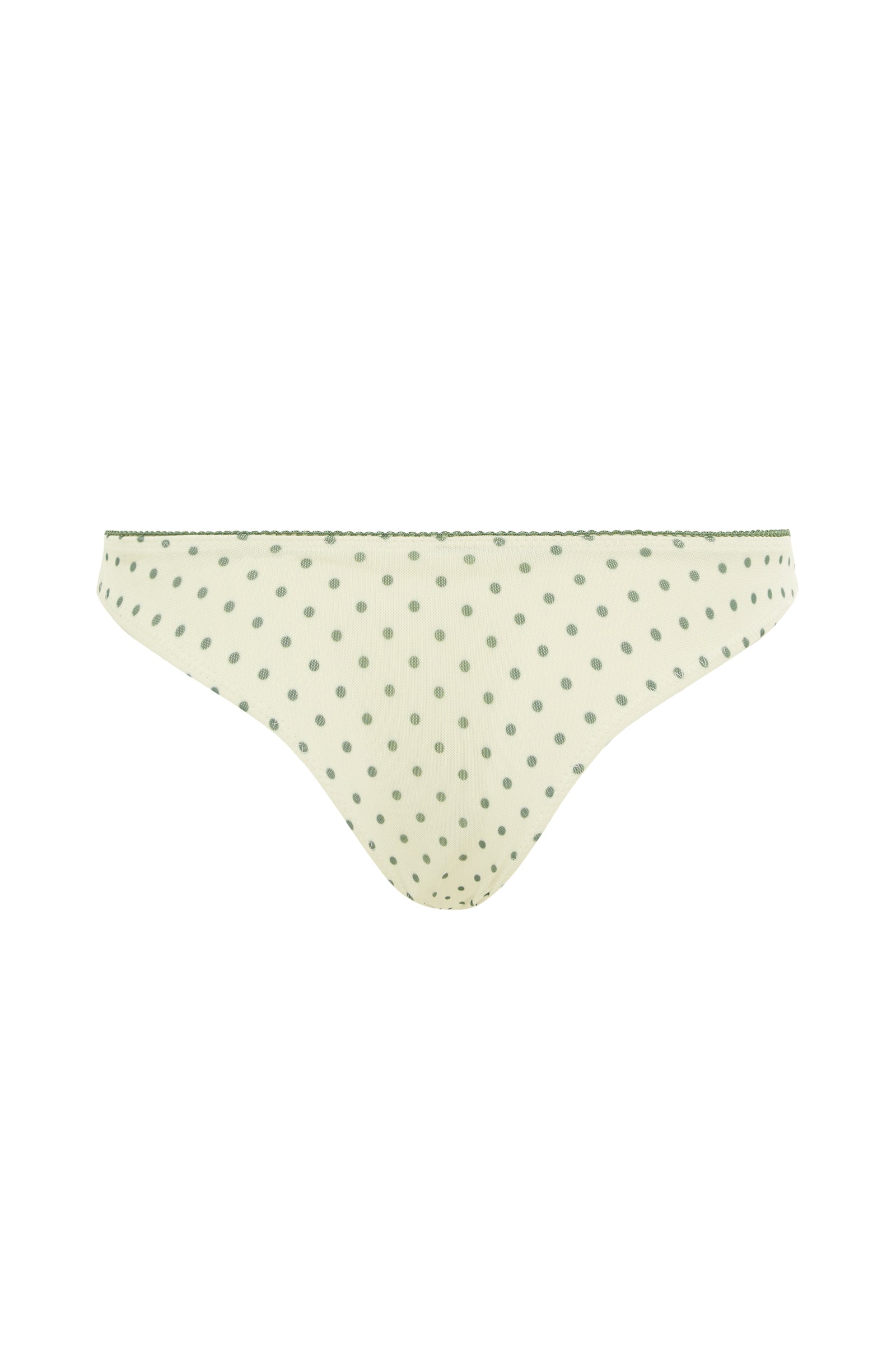 Jeanie Bikini Bottom | Green Polka Dot – With Jéan