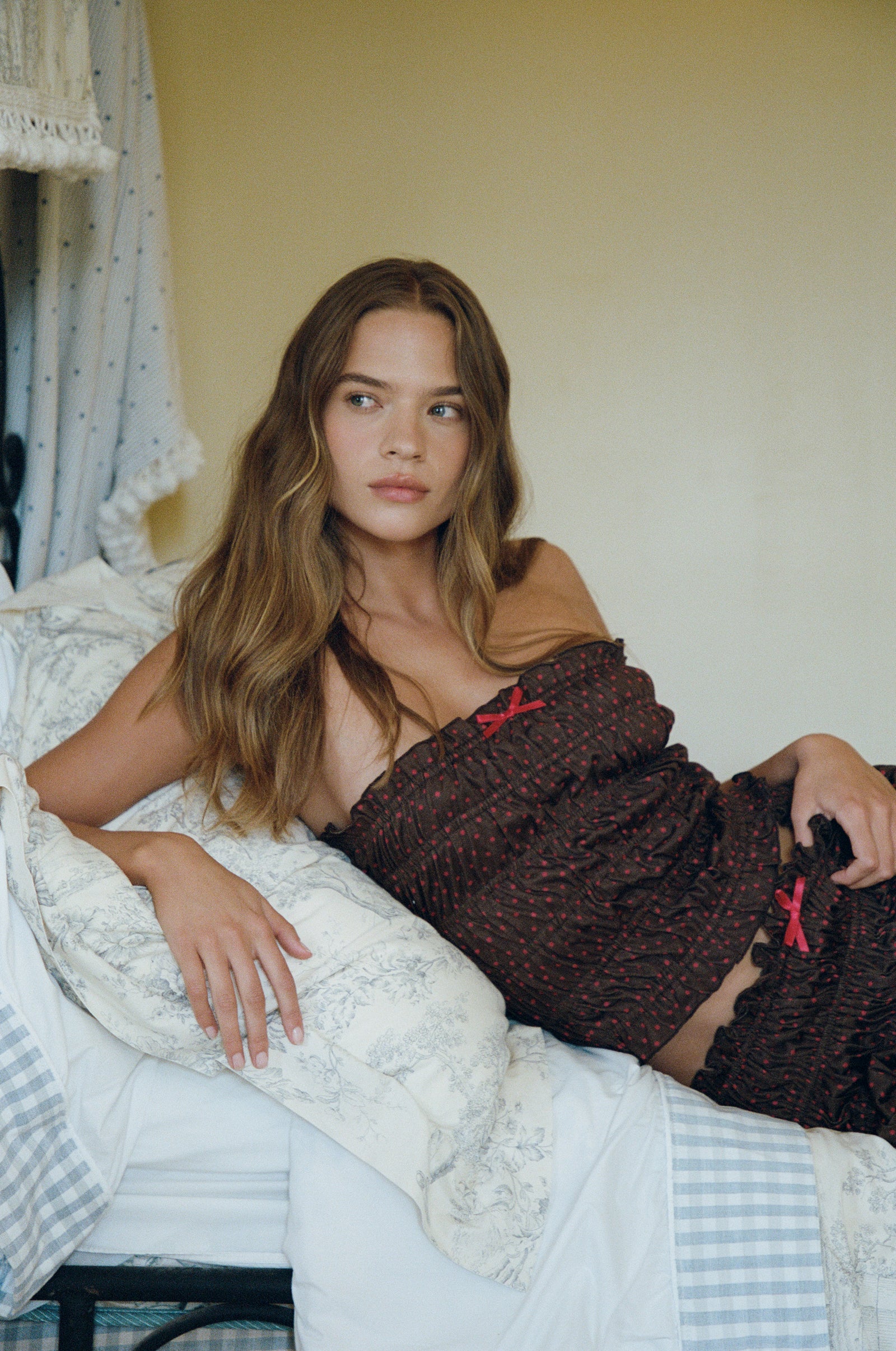 Bea Top | Brown Polka Dot – With Jéan