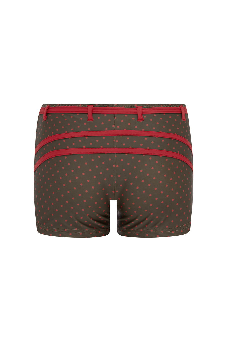 Blake Swim Shorts | Brown / Red Polka Dot – With Jéan